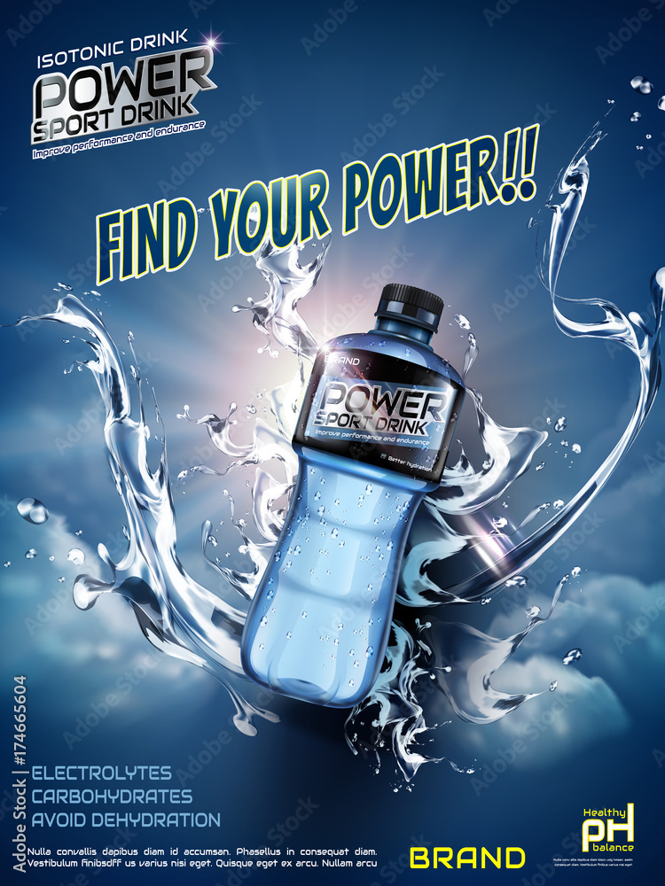 Sport drink ads Stock Vector | Adobe Stock