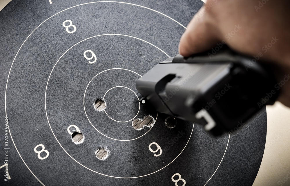 Goal setting with target, objectives and planning concept, top view ...