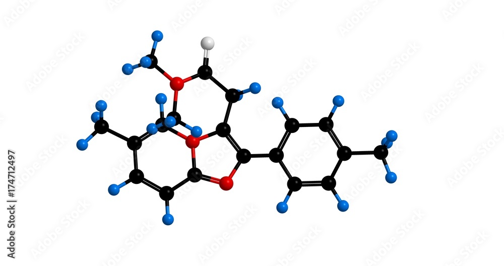 Zolpidem - molecular structure, 3d rendering Stock Illustration | Adobe ...