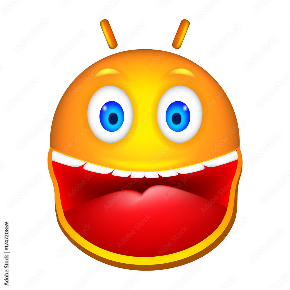 Smiley droid. Robot. 3D Vector Illustration. Stock Vector | Adobe Stock