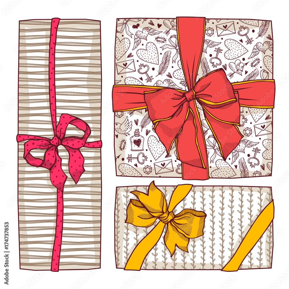 Wrapping Presents Bow Drawing
