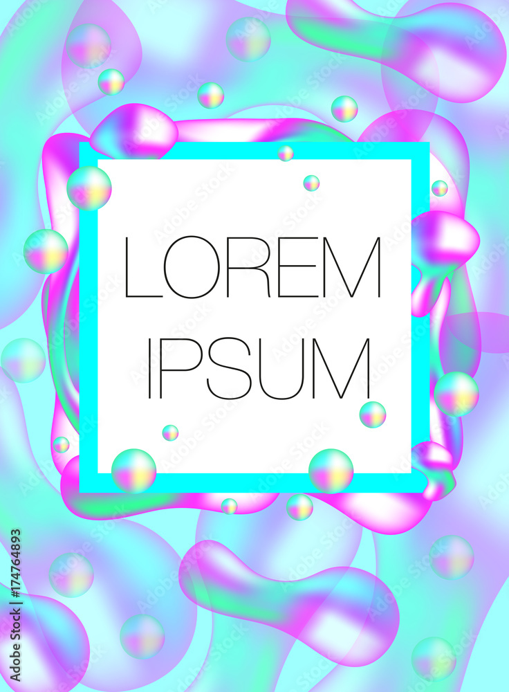 Modern trendy neon template for your design. Bright poster with ...