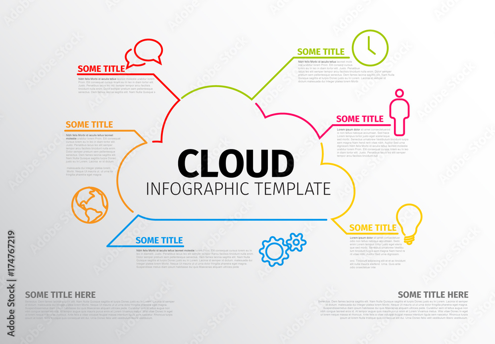 Cloud Element Inforgraphic Layout 2 Stock Template | Adobe Stock