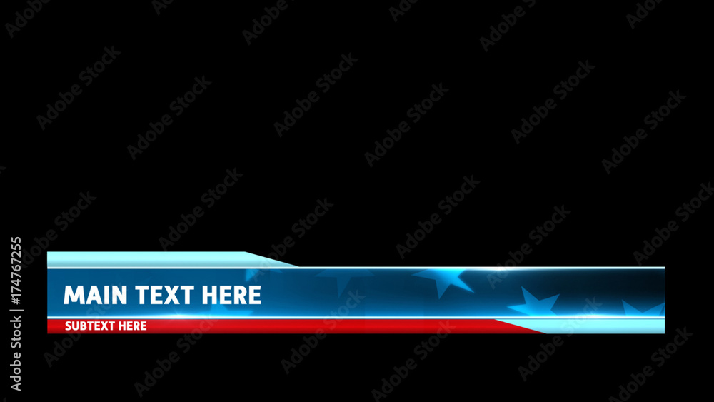 American Flag Lower Third 2 Шаблон Stock | Adobe Stock