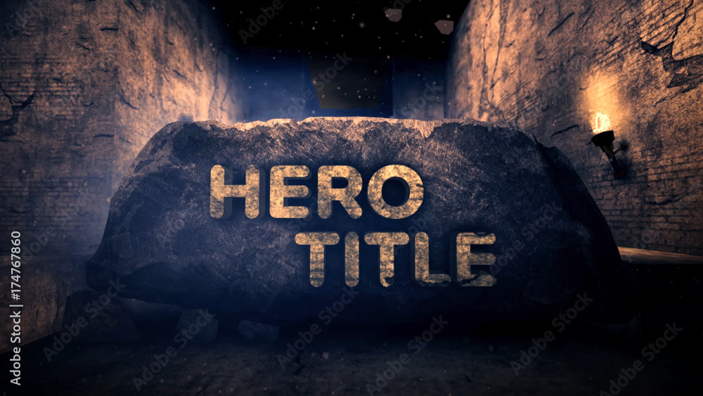 Falling Rock Title Stock Template | Adobe Stock