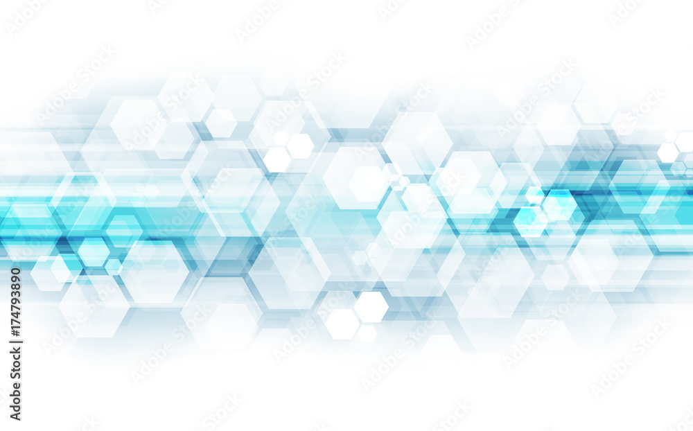 Abstract vector blue technology concept. background illustration Stock ...