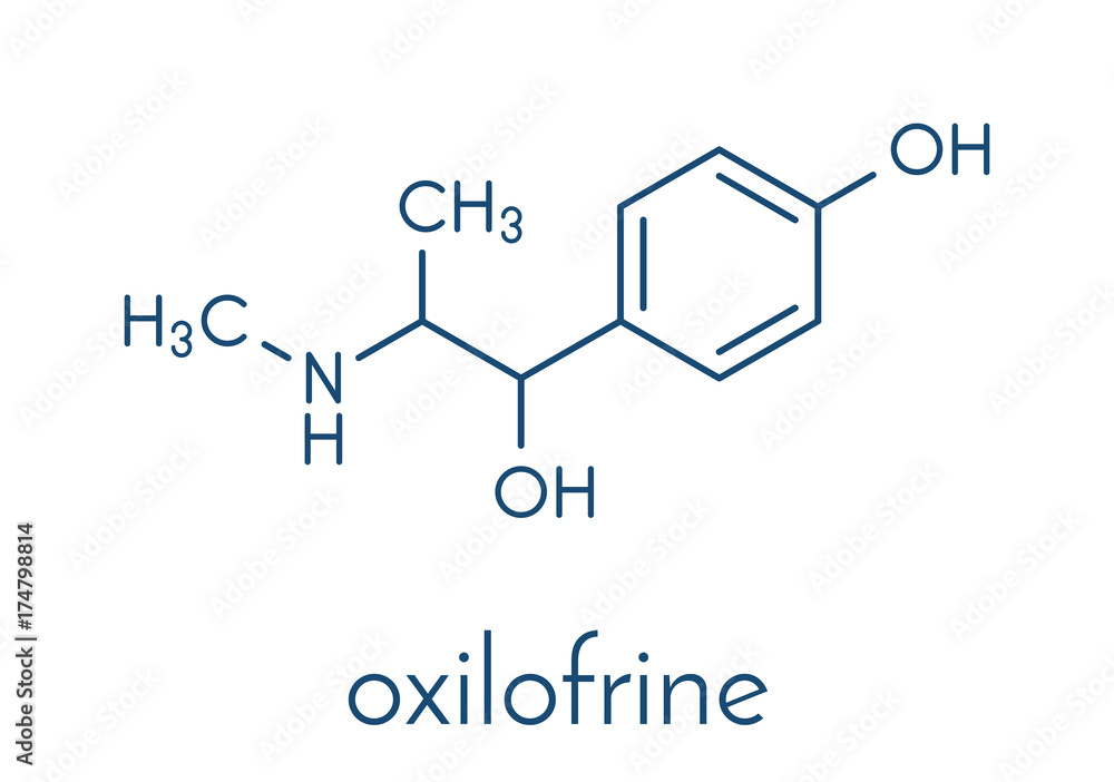 Oxilofrine (methylsynephrine, oxyephrine) stimulant drug, chemical ...