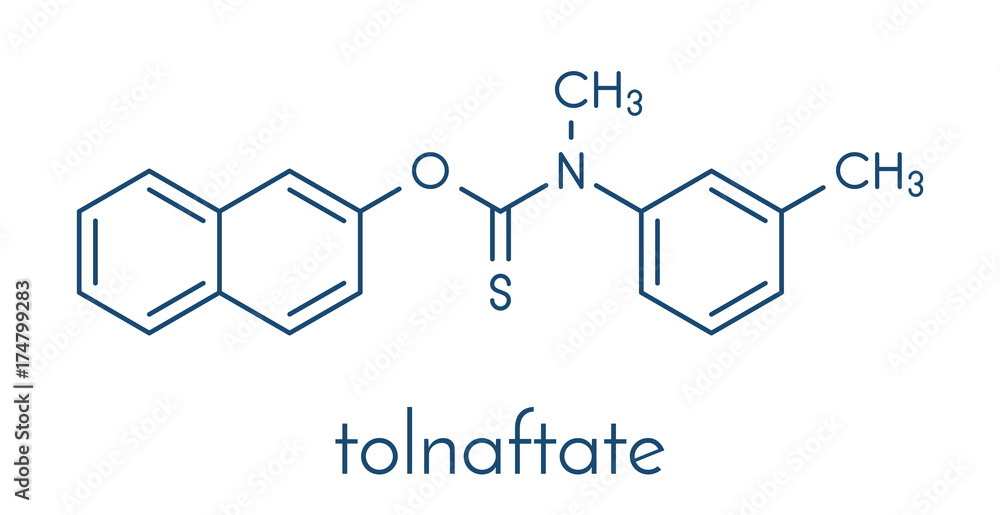 Tolnaftate antifungal drug molecule. Skeletal formula. Stock Vector ...