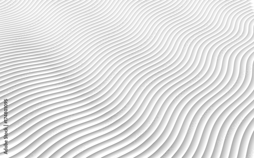 3D papercut abstract pattern. Gradient white paper layers. Vector ...
