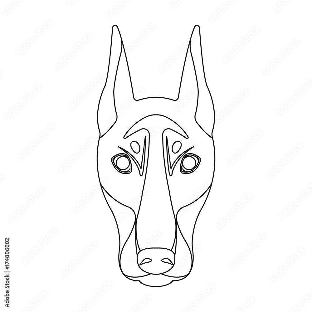 Doberman Outline