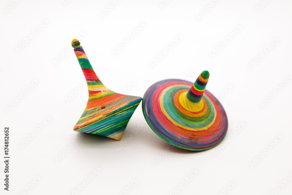 Kreisel aus Holz Stock Photo | Adobe Stock