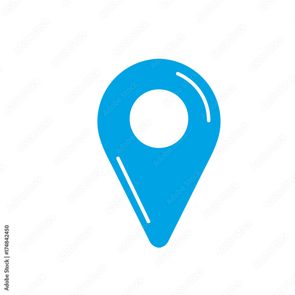 silhouette location symbol to search in the map icon Stock Vector ...