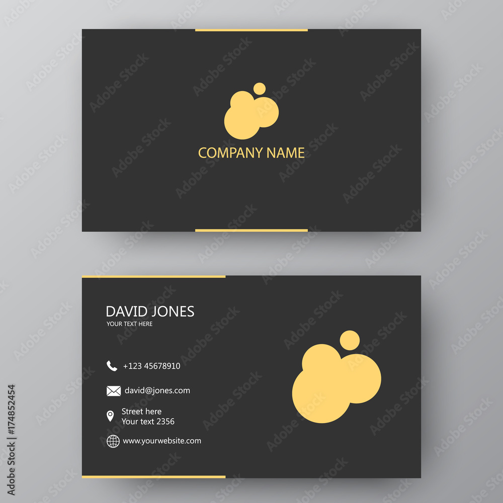 Modern presentation card with company logo. Vector business card ...