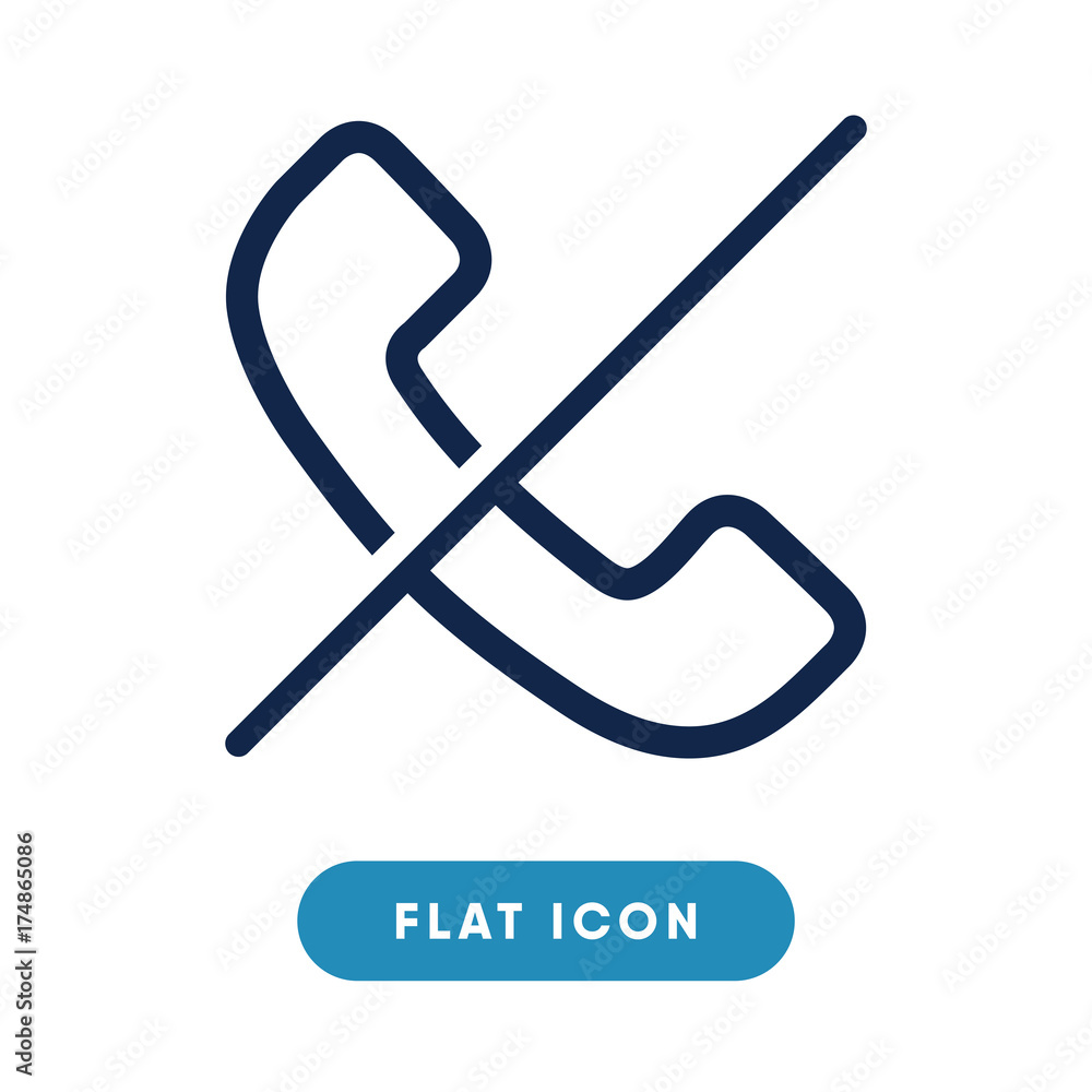 Failed call vector icon, phone call symbol. Modern, simple flat vector ...