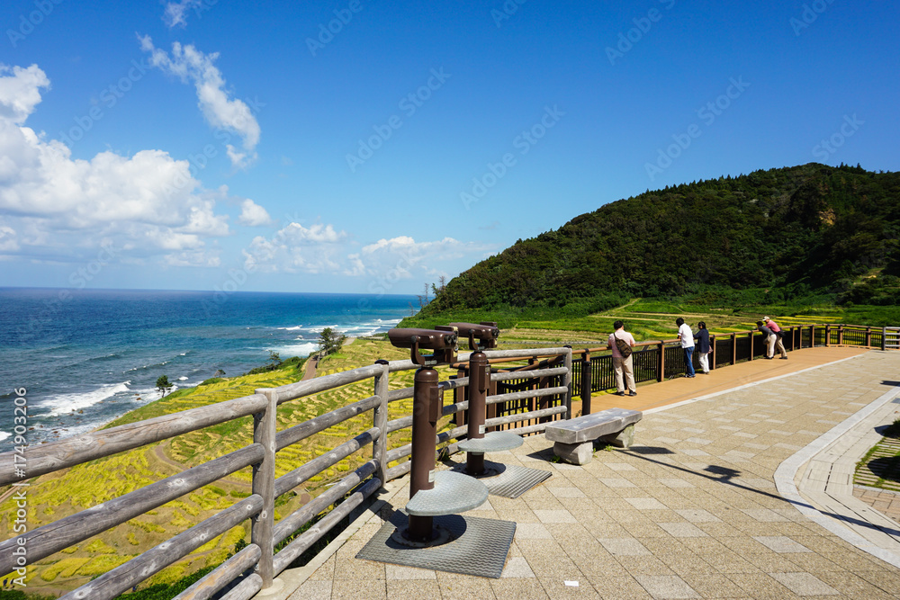 日本の棚田 白米千枚田の秋 収穫の時 石川県輪島市 Stock 写真 | Adobe Stock