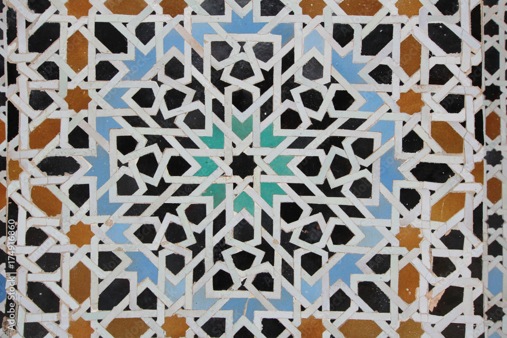moroccan colorful ceramic tile texture Stock Photo | Adobe Stock