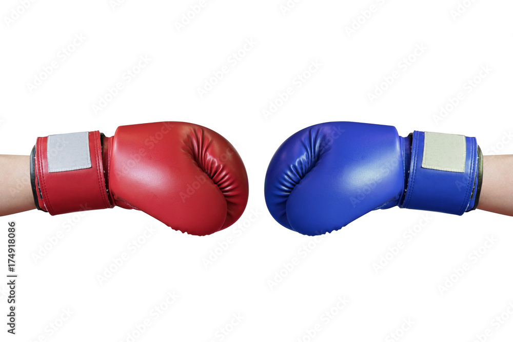 hand with boxing glove on white background Stock Photo | Adobe Stock