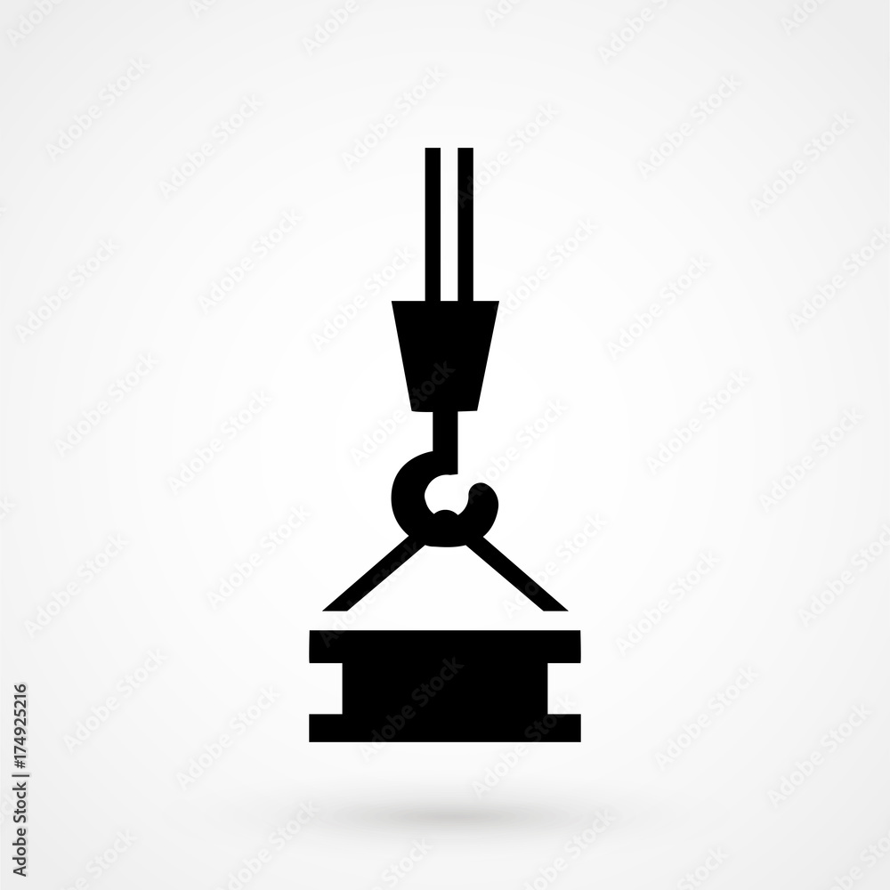 pictograph crane hook, lifting work, installation works, building ...