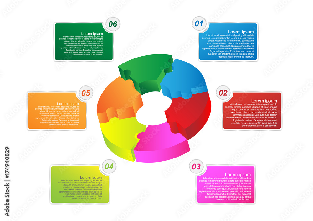 Circle bar chart infographic template. Vector EPS10 Stock Vector ...