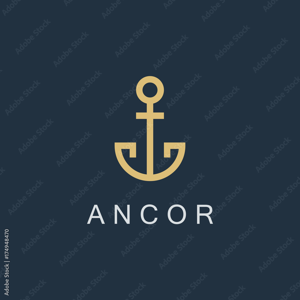 anchor logo Stock Vector | Adobe Stock