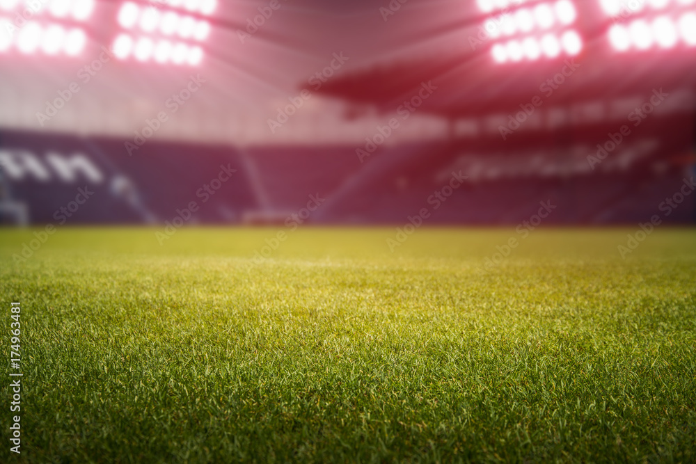 image of background Football stadium and can be used for display or ...