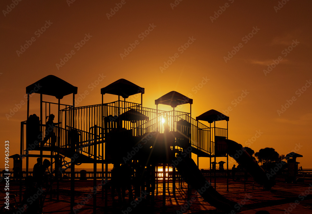 Playground Slide Silhouette
