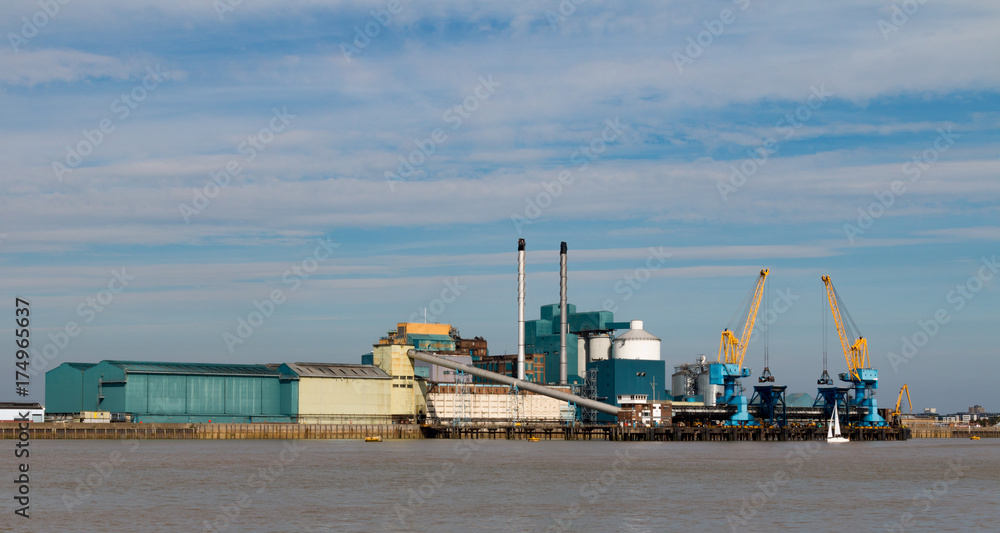 Europe's largest sugar refinery factory on the north bank of the River ...