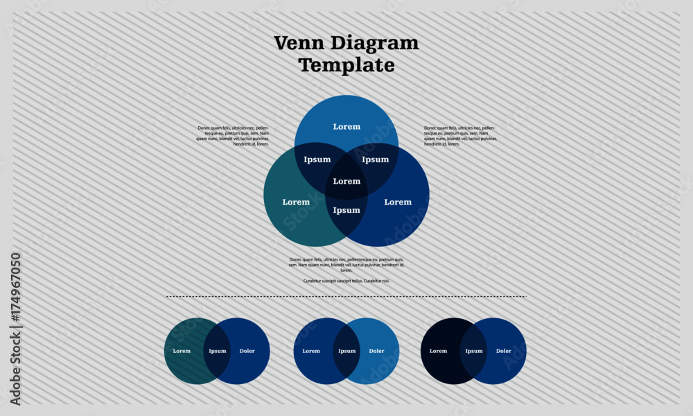 Venn Diagram Template Design Stock Vector | Adobe Stock