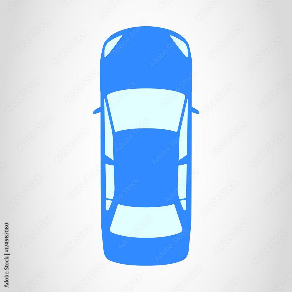 Car icon. Top view. Vector illustration. Stock Vector | Adobe Stock