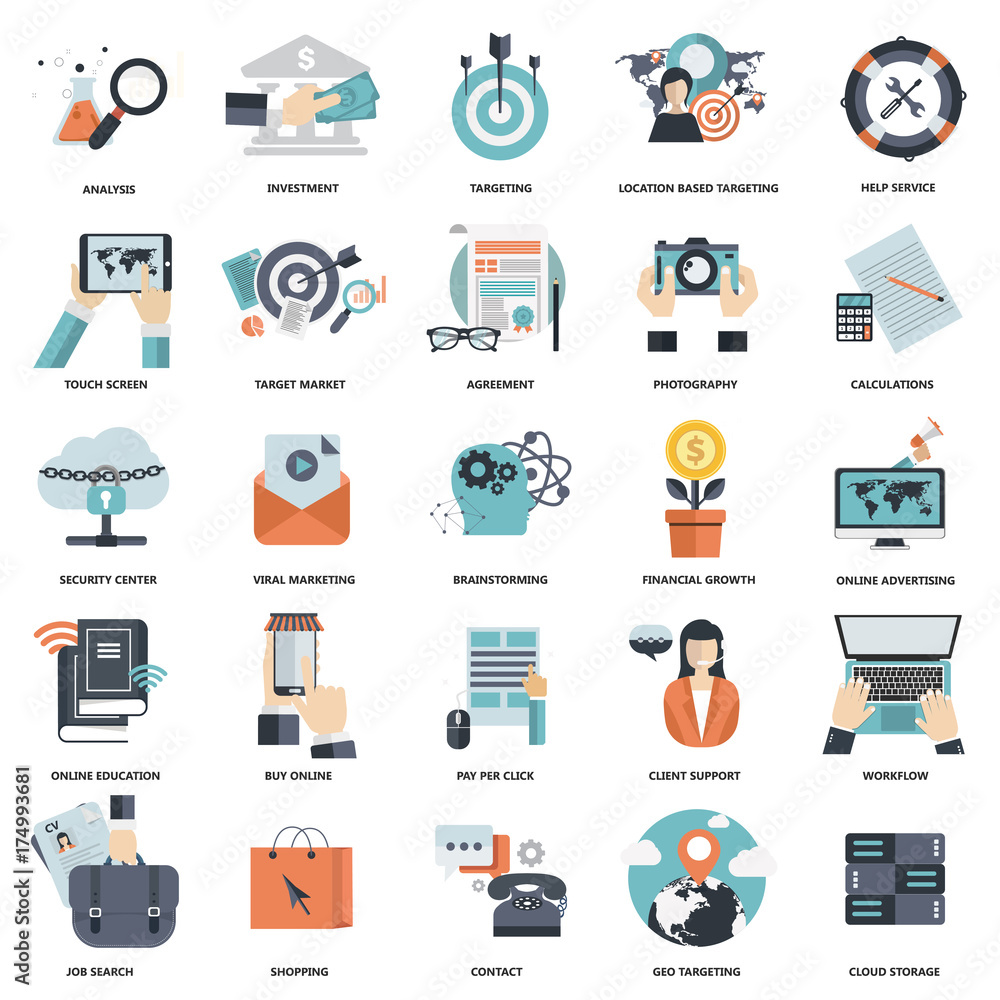 Flat Web Design Icons