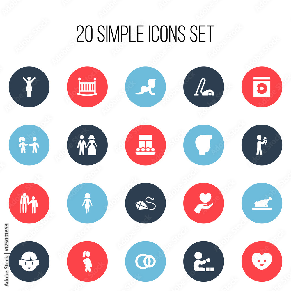Set Of 20 Editable Kin Icons. Includes Symbols Such As Balcony, Fried ...