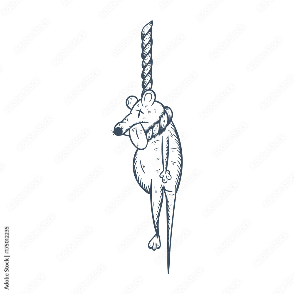 rat death illustration Stock Vector | Adobe Stock