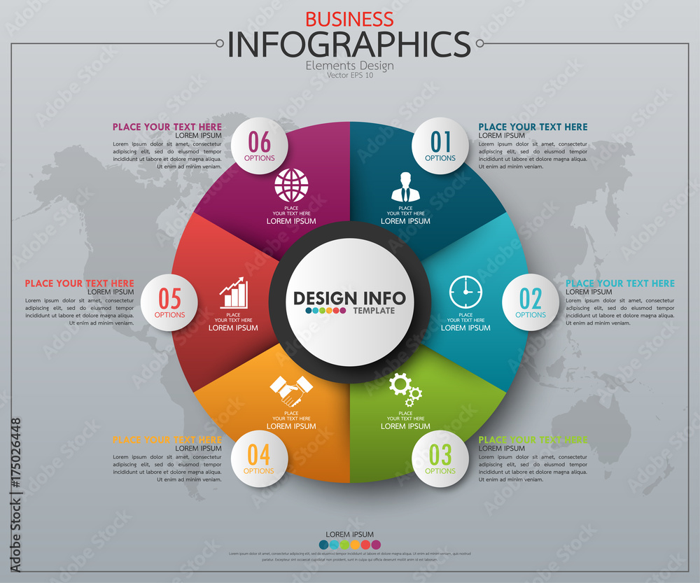Infographic business timeline process chart template. Vector modern ...