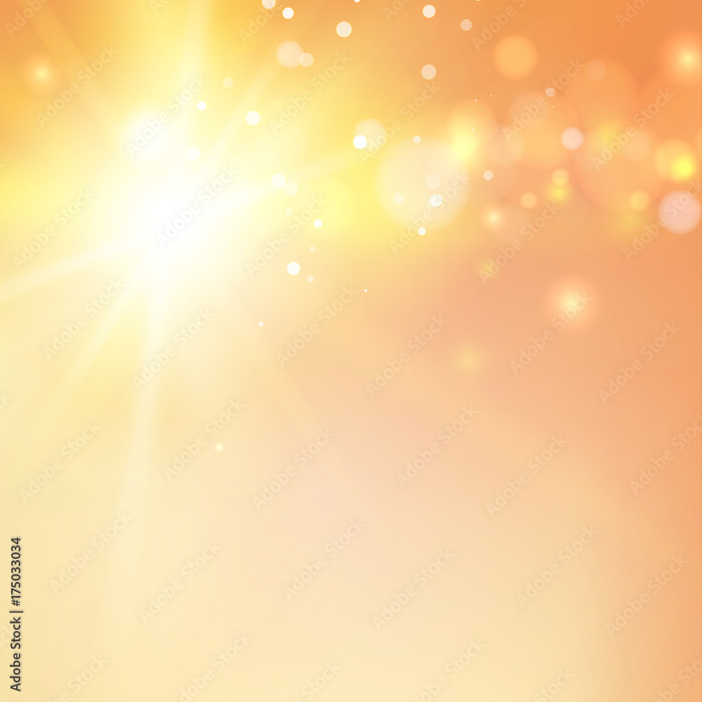 Abstract flash over background with bokeh. Vector illustration. Stock ...