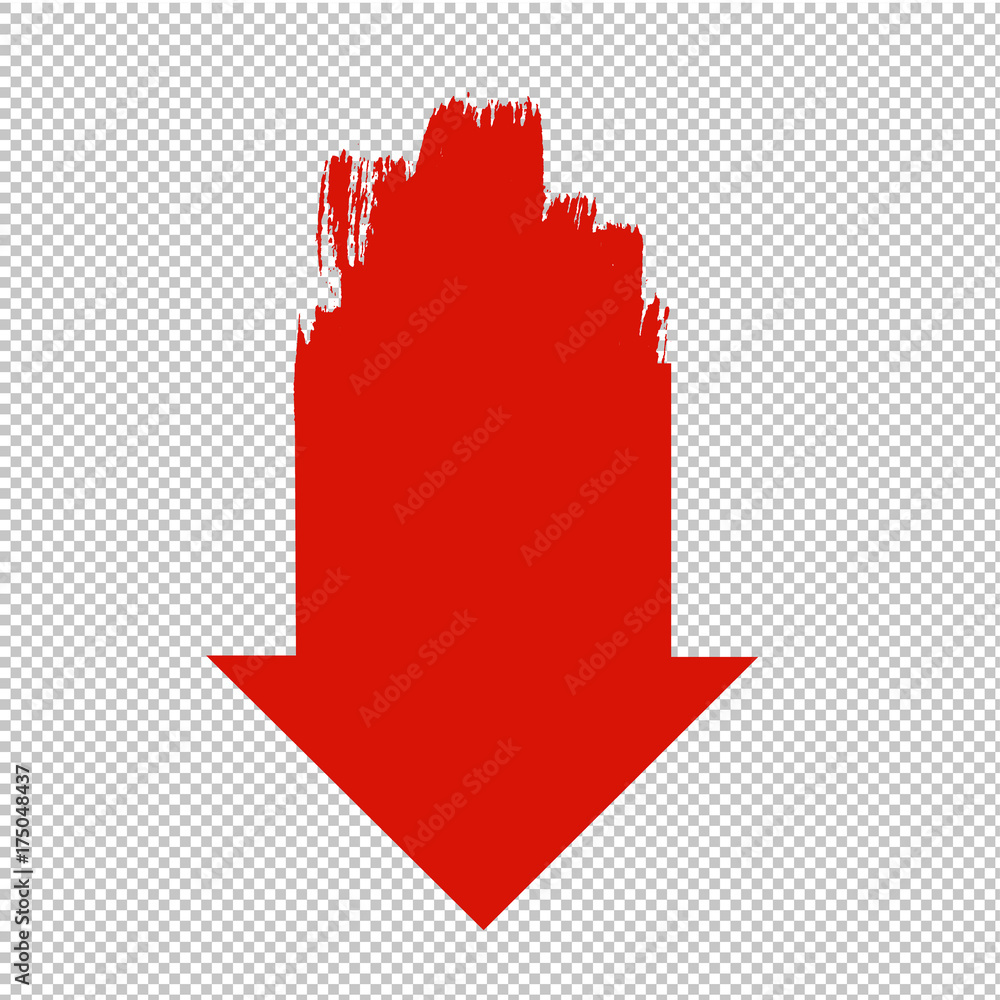 Red Arrow Transparent Background Stock Vector | Adobe Stock