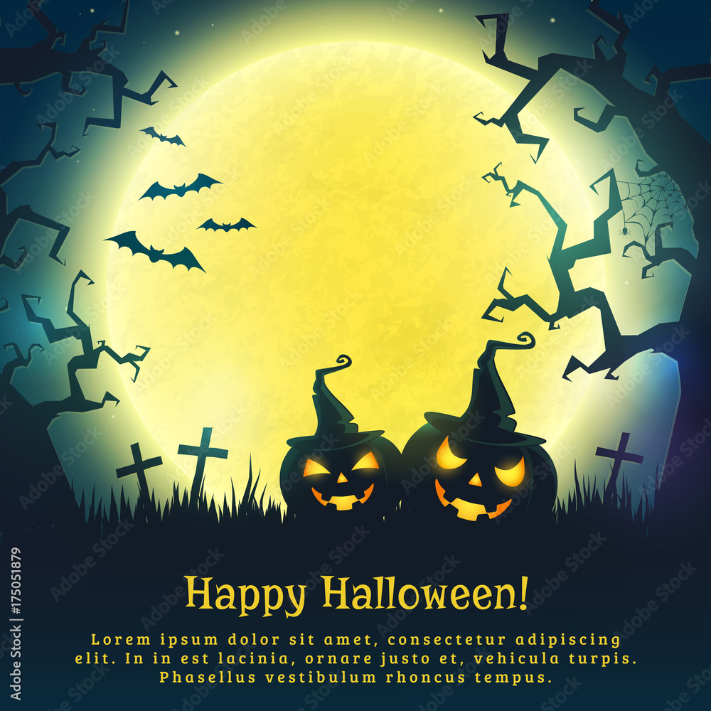 Halloween spooky background. Stock Vector | Adobe Stock