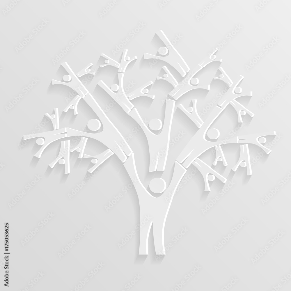 Tree of people Stock Vector | Adobe Stock