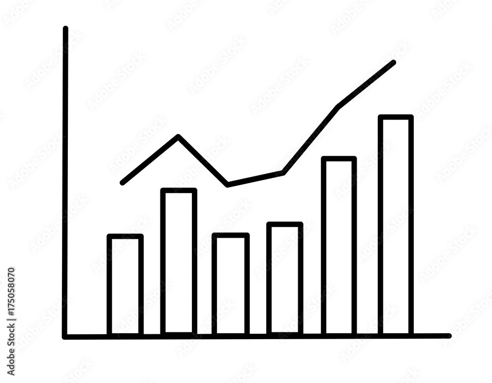 グラフ(線画、折れ線) Stock Illustration | Adobe Stock