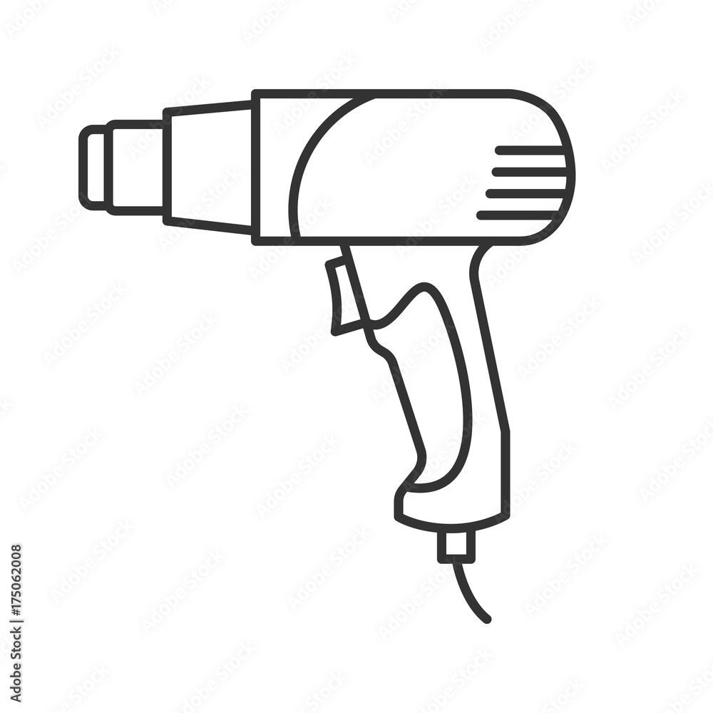Heat gun linear icon 素材庫向量圖 | Adobe Stock