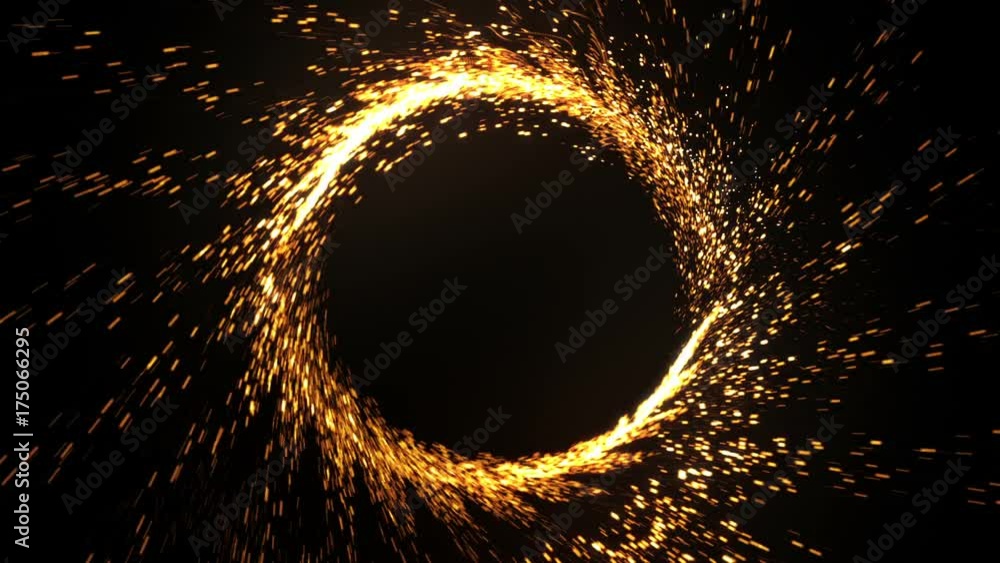 Vidéo Stock Seamless alpha animation of abstract ring of fire flame ...
