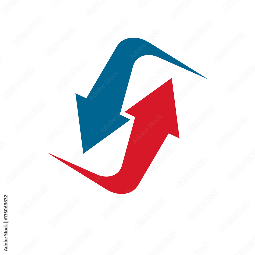 Vector upward trend of business development. Business development logo ...