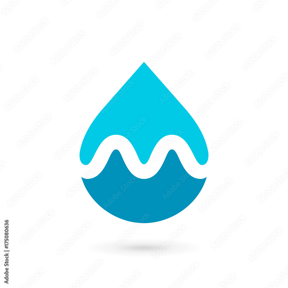 Letter M water drop logo icon design template elements Stock Vector ...
