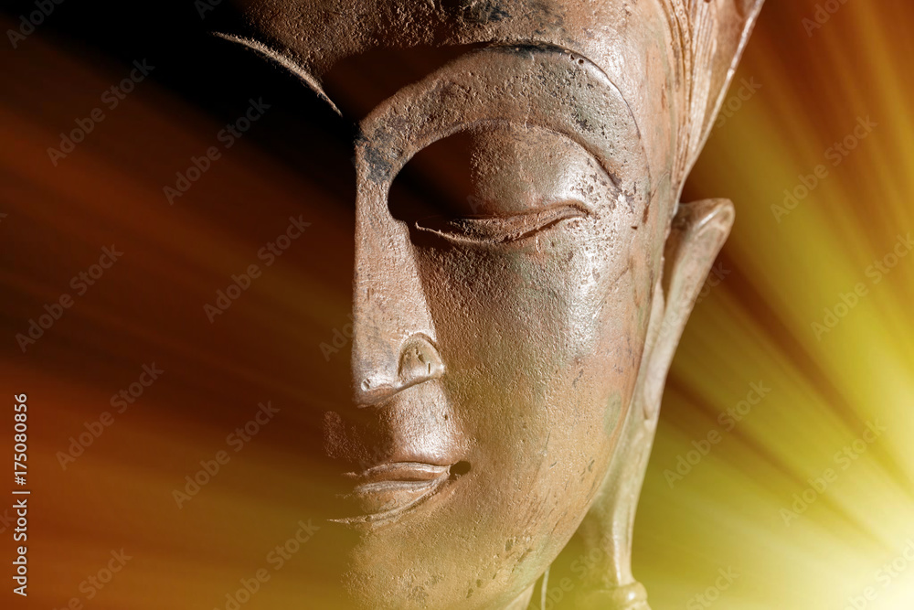Zen Buddhism. Divine light rays of spiritual enlightenment or astral ...