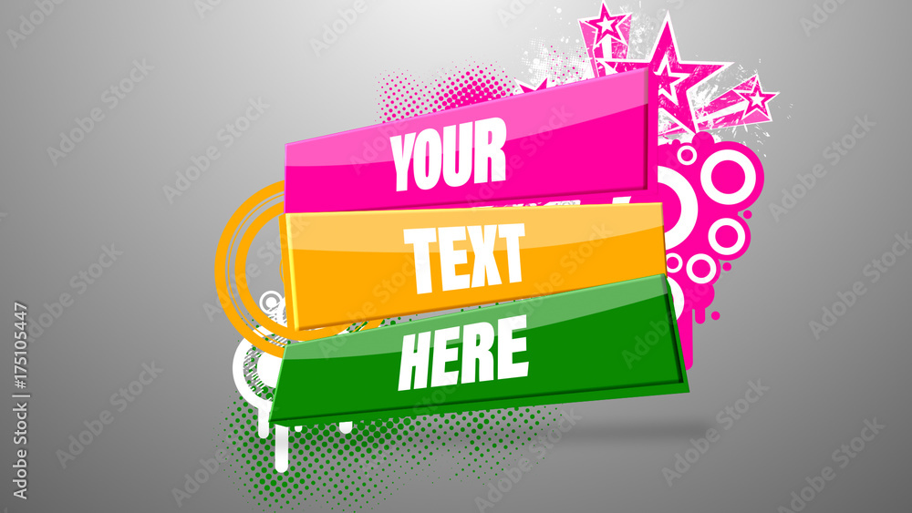 Neon Graffiti Title Stock Template | Adobe Stock