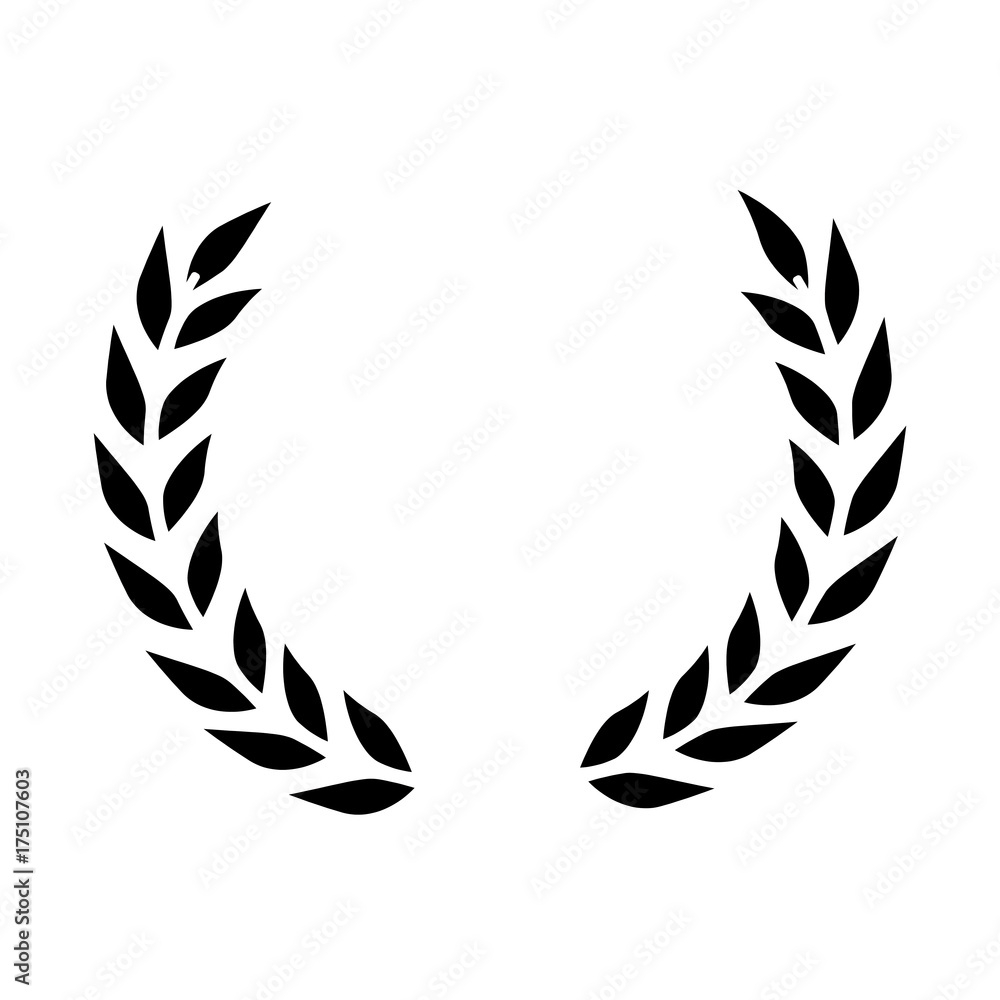 wreath leafs crown icon Stock Vector | Adobe Stock