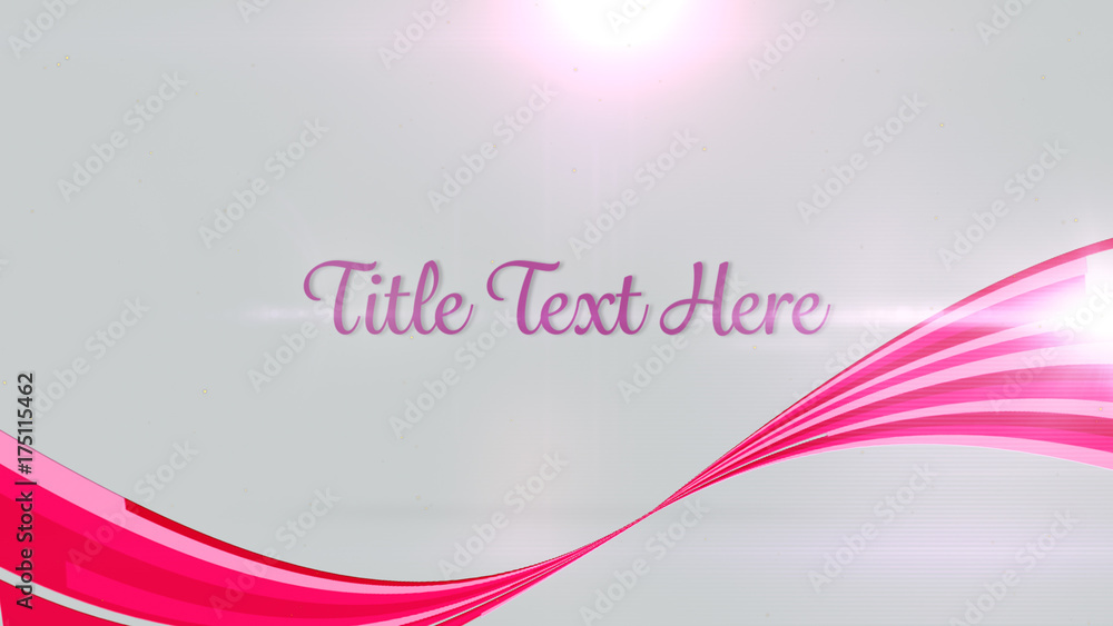 Flowing Pink Banner Title Stock Template | Adobe Stock