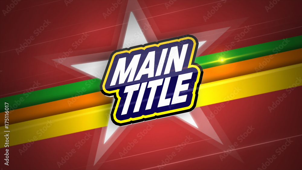 Stars and Bubble Letters Title Stock Template | Adobe Stock