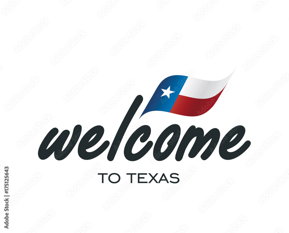 Welcome to Texas USA flag sign logo icon Stock Vector | Adobe Stock