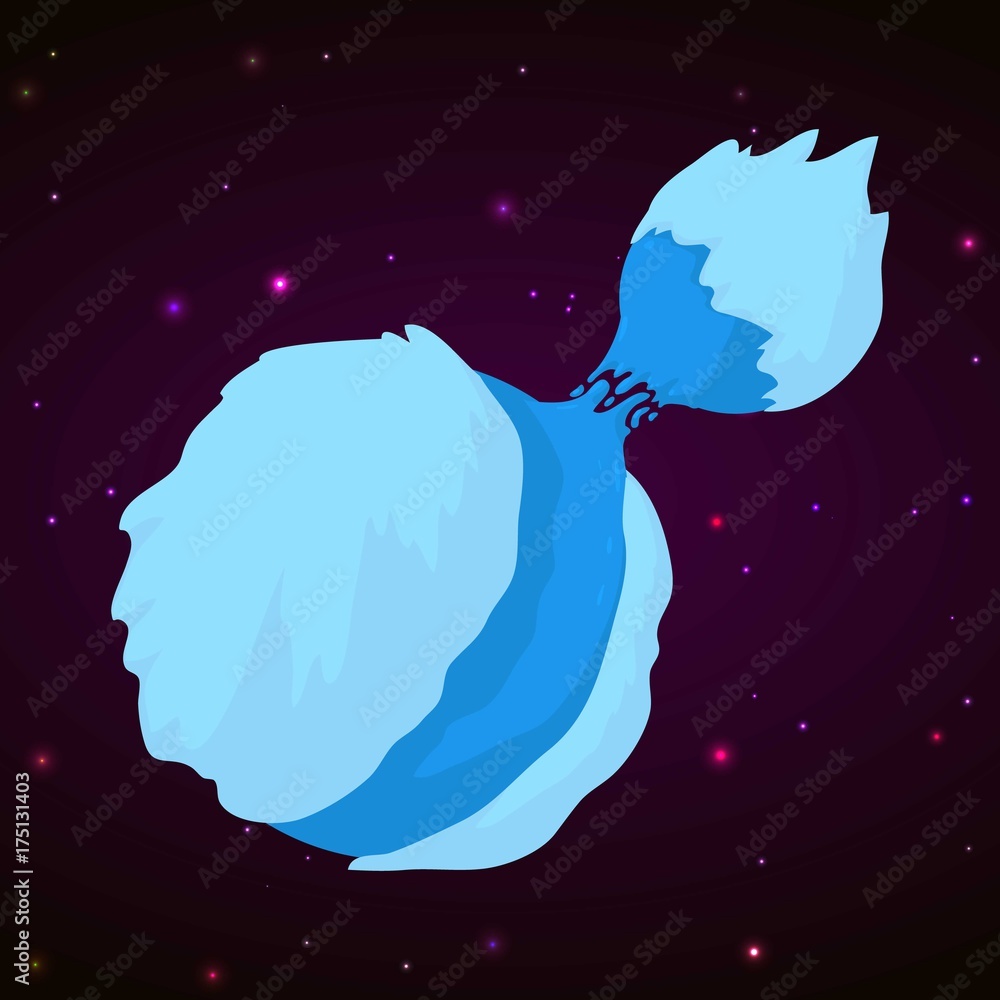 Ice planet concept background, cartoon style Stock Vector | Adobe Stock