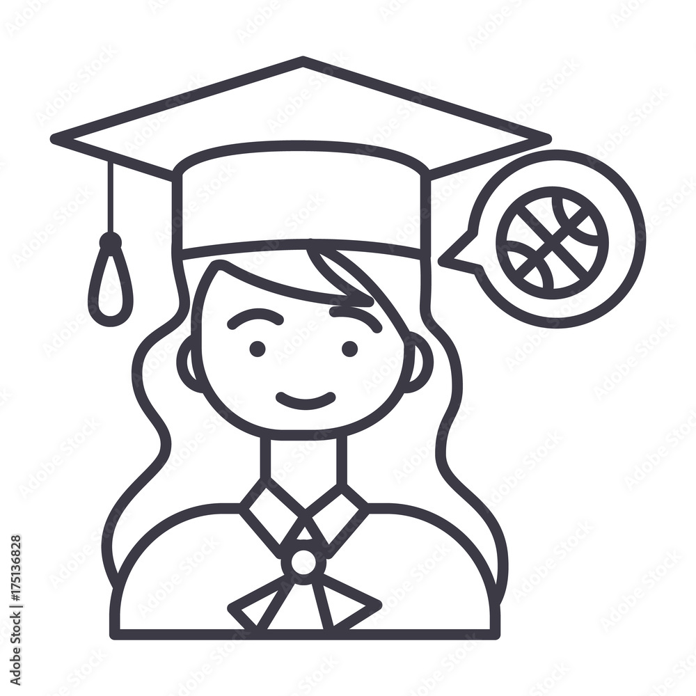 Graduation Girl Vector